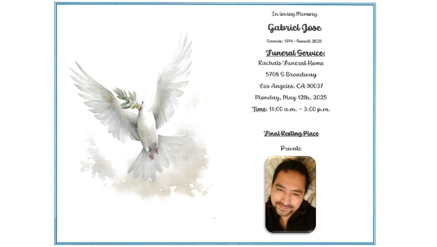 Fundraiser by Rolando Garcia : GABRIEL JOSE ~ In Loving Memory