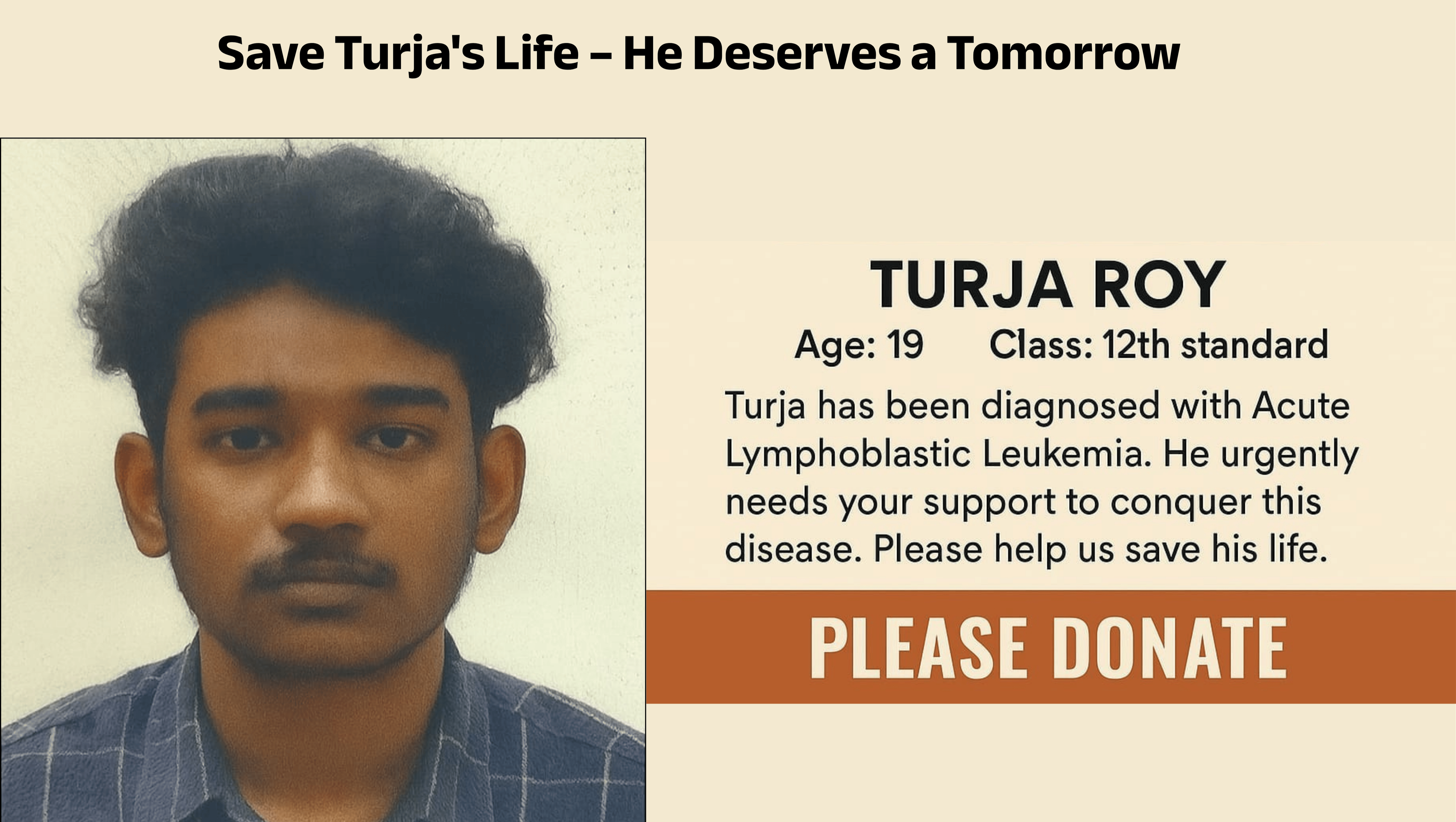 Fundraiser by AR TELEVISION NETWORK : Help 19-Year-Old Turja Roy Fight ...