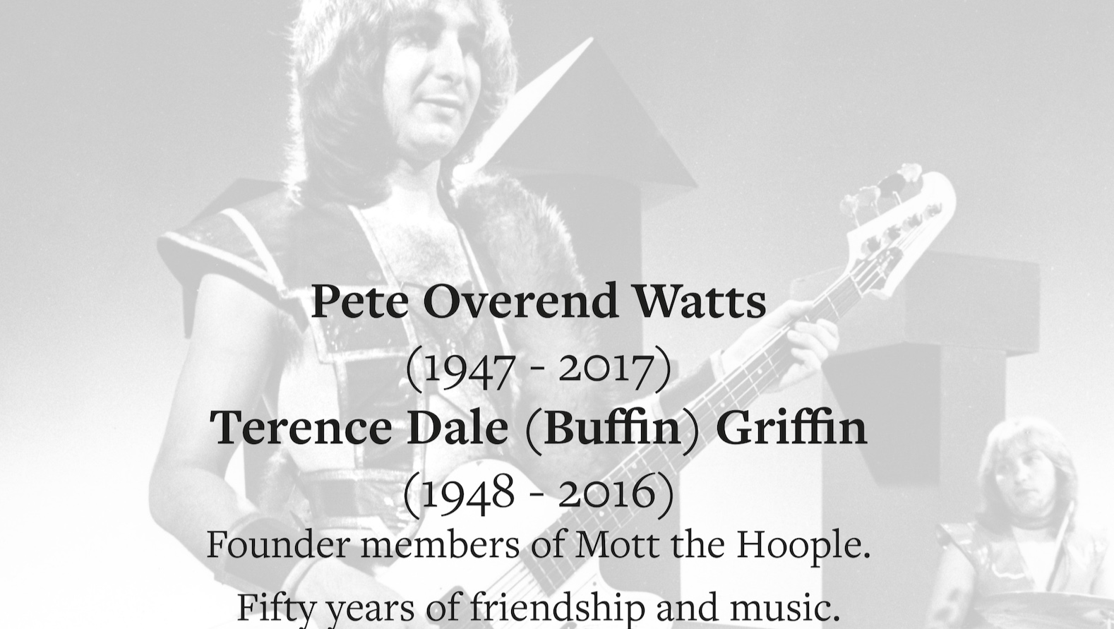 Fundraiser by Simon Rowberry : Memorial Bench for Pete Watts and Buffin