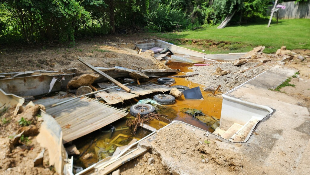 Fundraiser by Lori Boyd : Help Fix My Mom’s Backyard Pool Disaster
