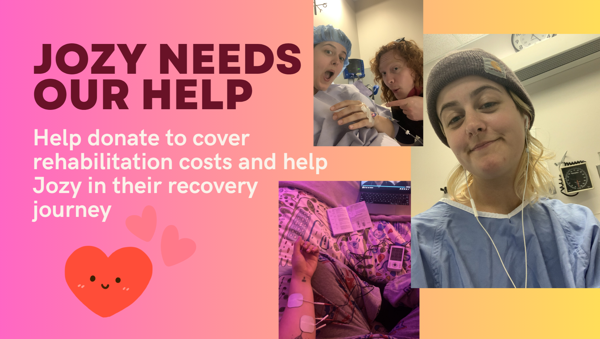 Fundraiser by Josie Patterson : Help Jozy Fund Their Recovery Journey