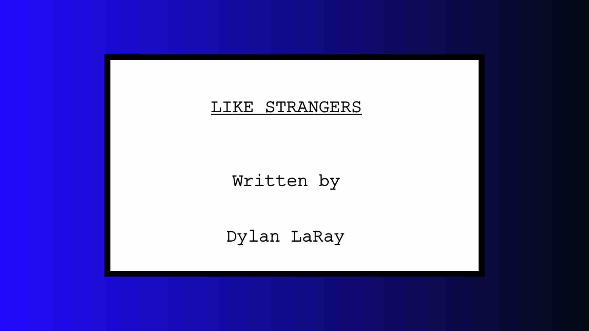 Fundraiser by Dylan Welker : Support Dylan LaRay's Graduate Thesis Film