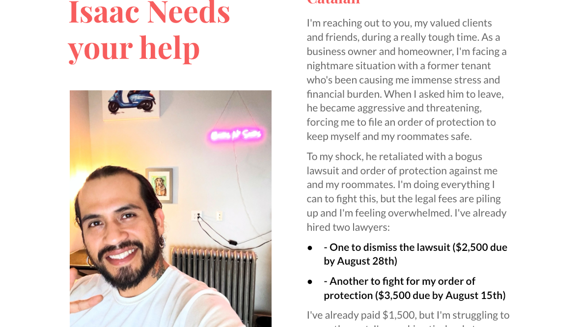 Fundraiser by Isaac Catalan : Support Isaac's Fight Against Unjust Lawsuit