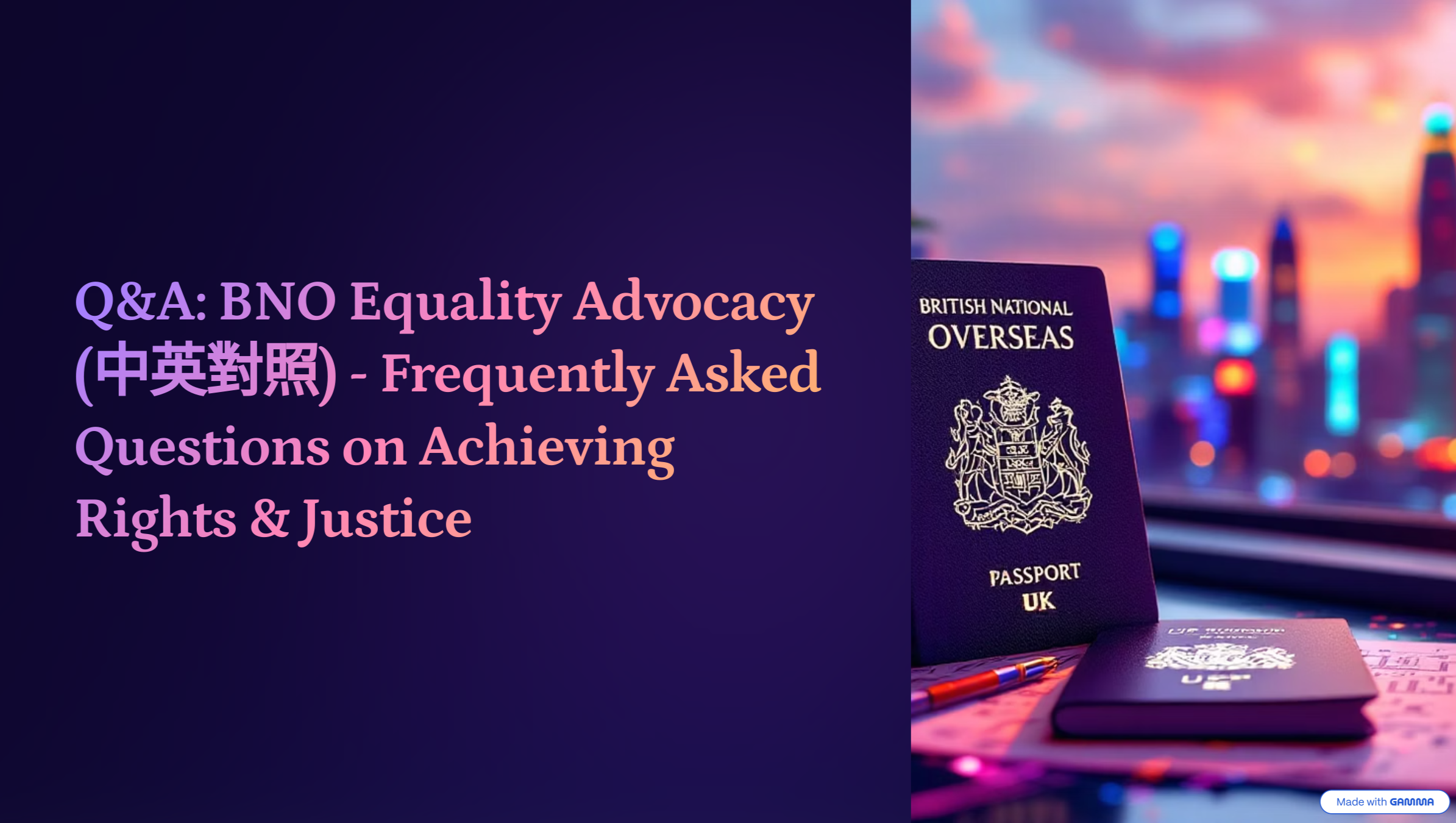 Fundraiser for Fund man by BNO Equality : Hong Kong's Fight for Equality and Justice