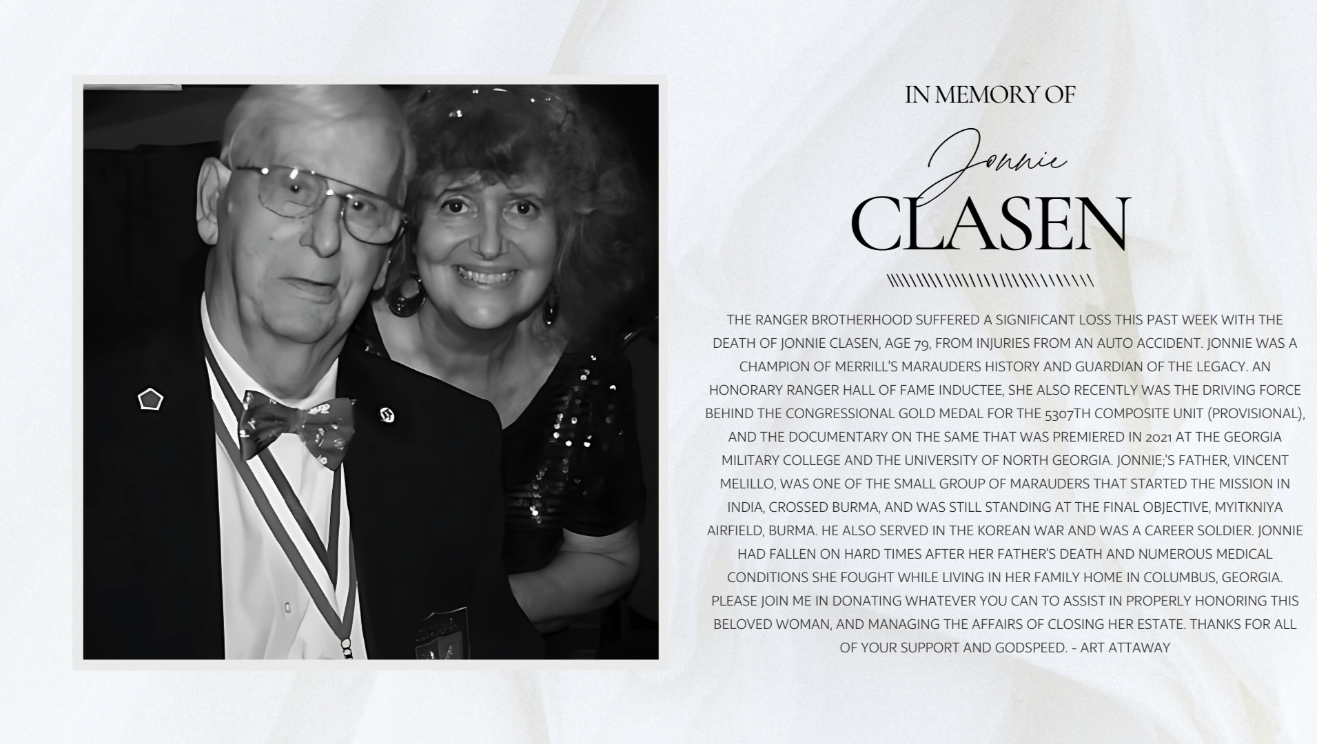 Fundraiser by Chris Borrelli : Honor Jonnie Clasen: Support Funeral Costs
