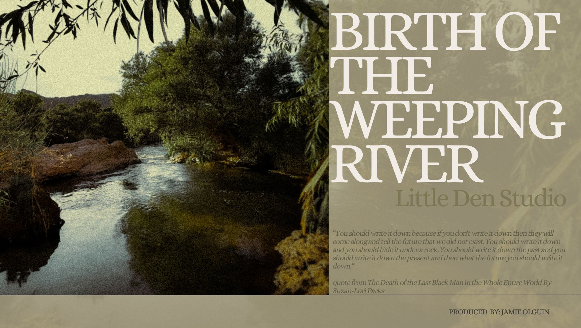 Fundraiser by Jamie Olguin : Support Jamie’s “Birth of the Weeping ...