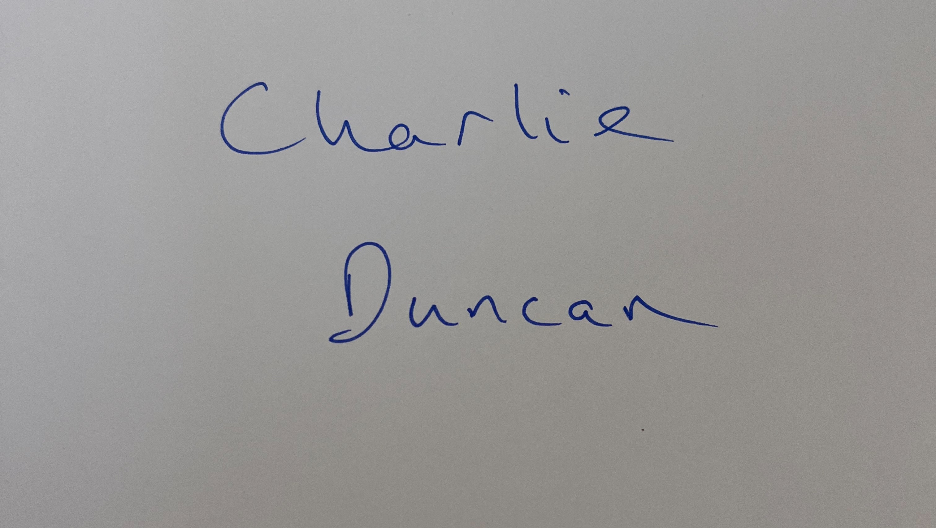 Fundraiser by Kevin Barrow : Charlie Duncan