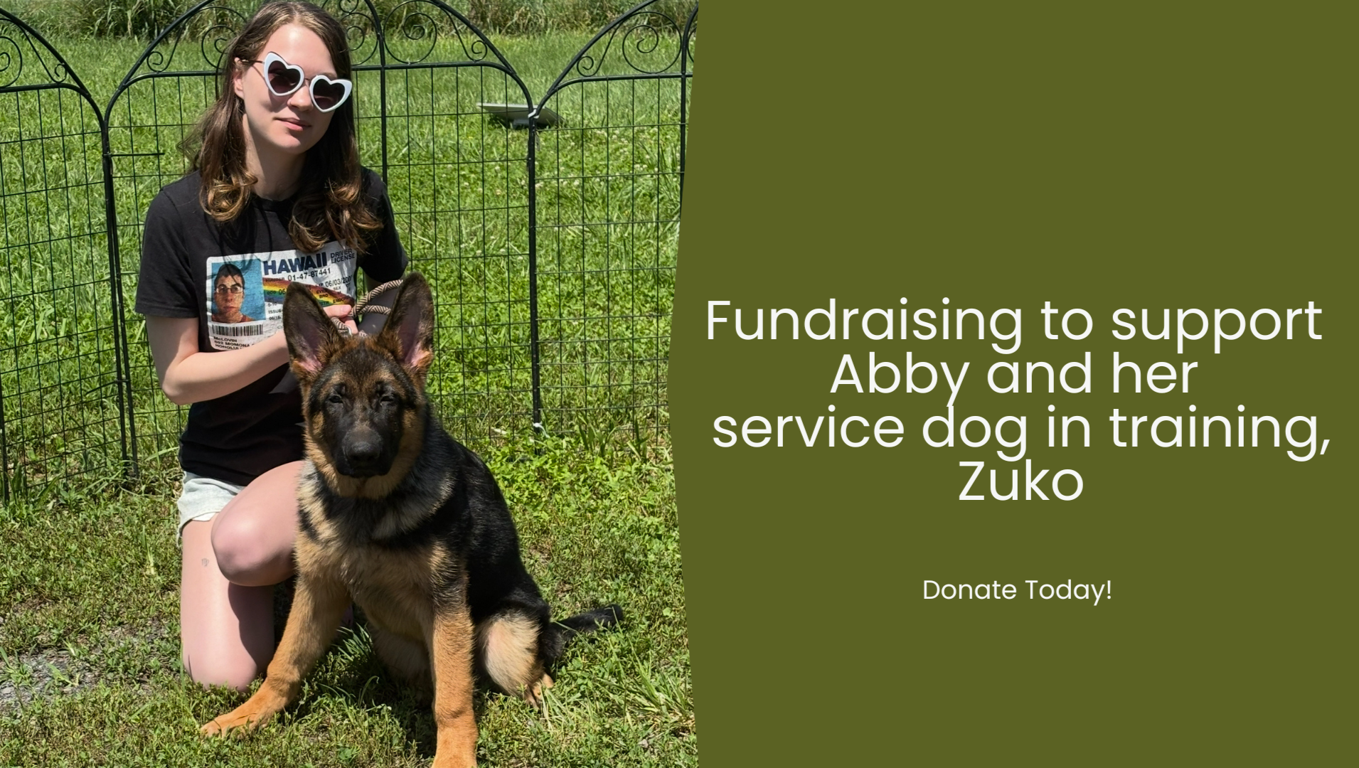 Fundraiser by Karly Cina : Support Abby and her service dog in training, Zuko