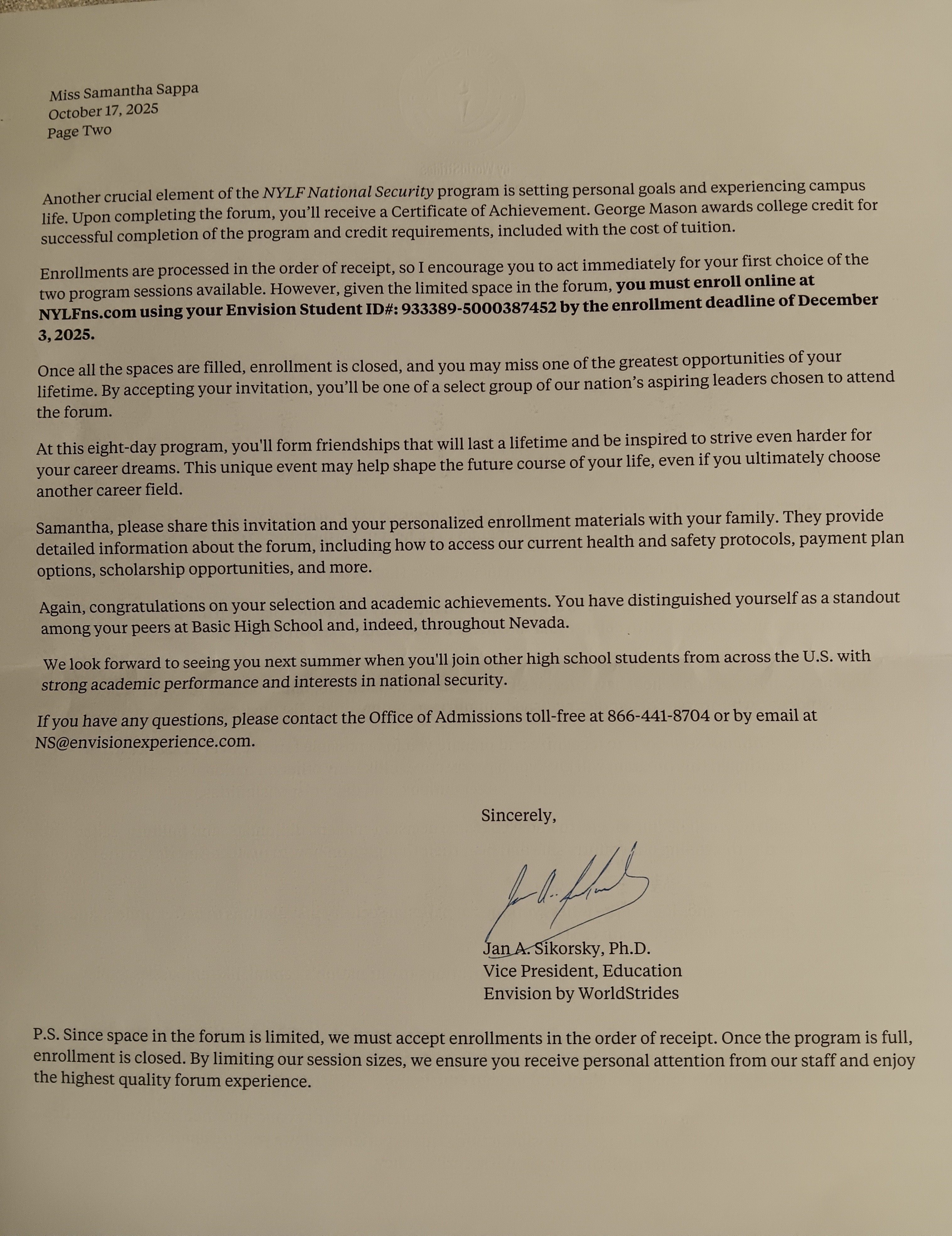 Fundraiser by Samantha Sappa : Begin Samantha's (16yrs old) journey to ...