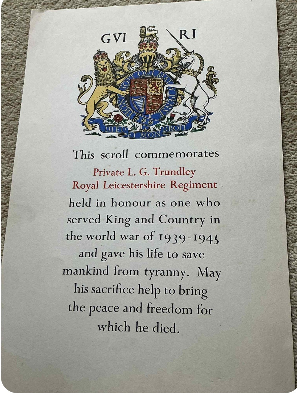 Fundraiser by Christopher Trundley : My grandfather Leonard Gordon Trundley