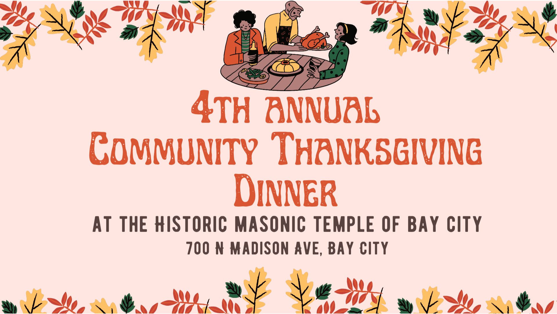 Fundraiser by Historic Masonic Temple : Community Thanksgiving Dinner ...