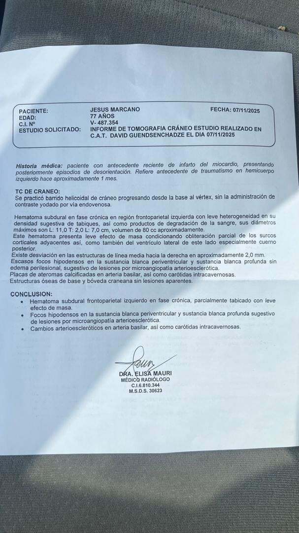 Fundraiser by Maria Marcano : Ayuda para Jesús Marcano Ortega