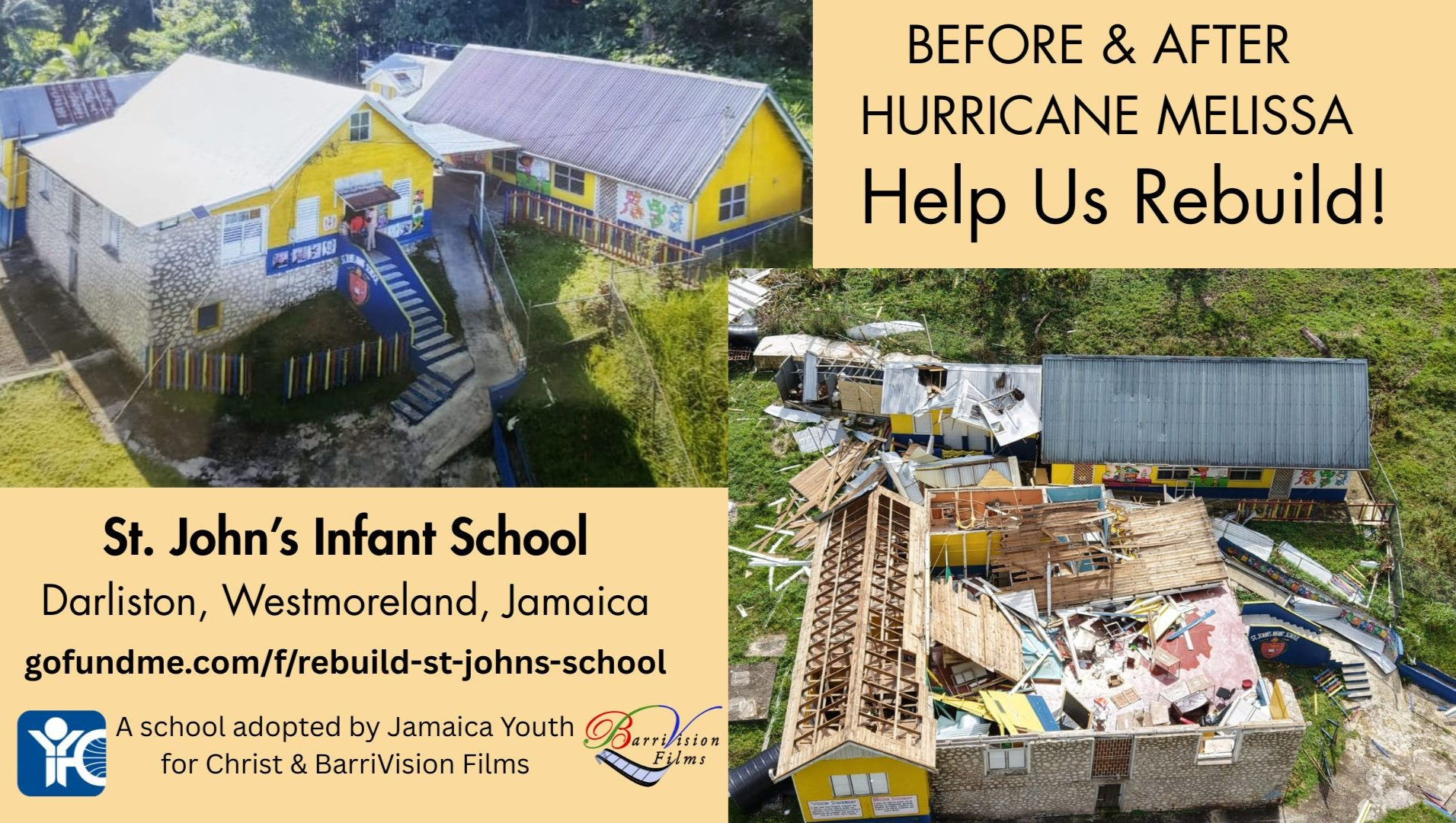 Fundraiser by Judith Falloon-Reid : Rebuild St. John's School After Hurricane Melissa