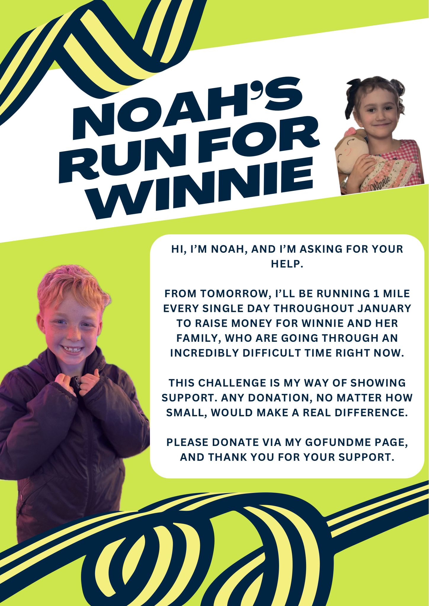 Fundraiser by Andrew Kay : Noah’s Miles For Winnie Challenge