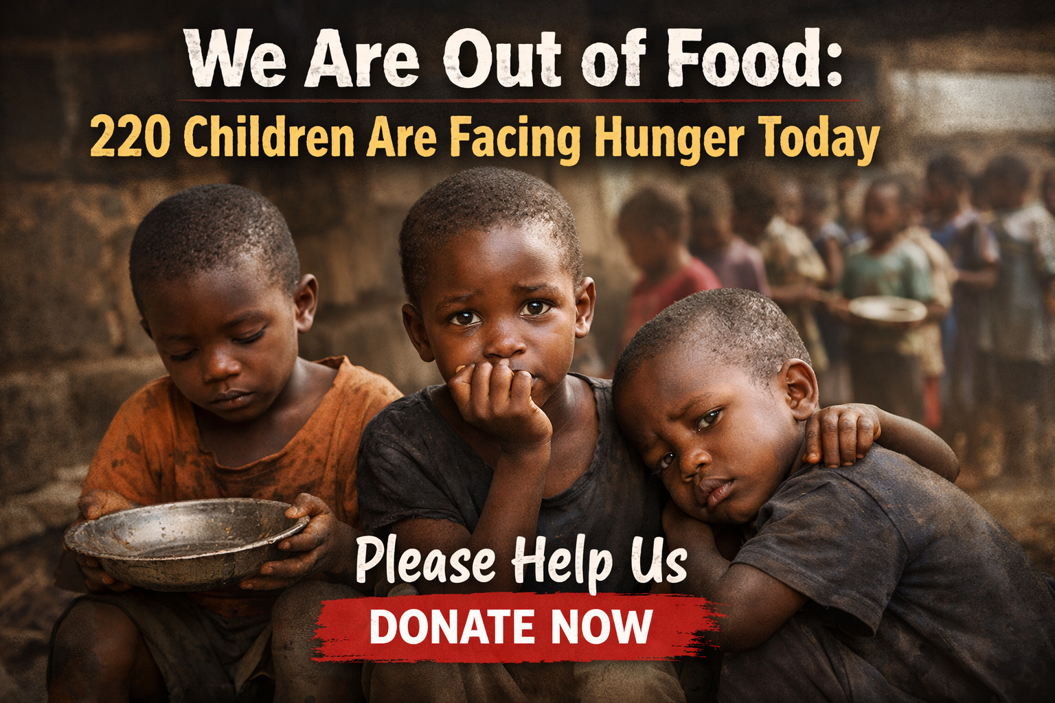 Fundraiser by Patrick Termeus : We Have Run Out of Food: 220 Children ...